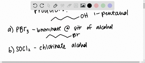 SOLVED:What products would you obtain from reaction of 1 -pentanol with ...