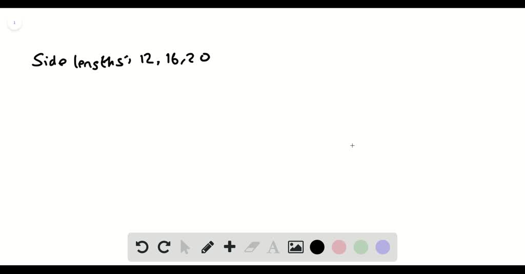 SOLVED:Verify that the segment lengths form a triangle. Is the triangle ...