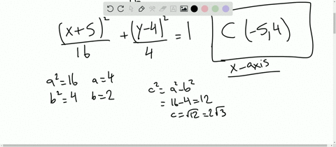 SOLVED:Analyze each equation; that is, find the center, foci, and ...