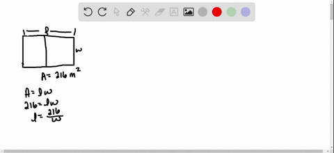 ⏩SOLVED:The shortest fence A 216 m^2 rectangular pea patch is to be ...