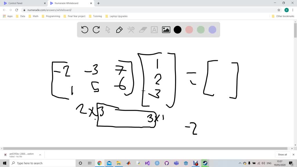 SOLVED Find Each Matrix Product If Possible left begin array rrr 