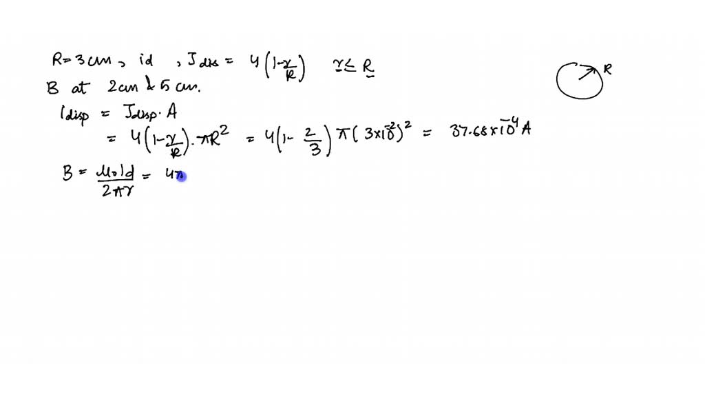 SOLVED:Nonuniform Displacement-Current Density. Figure 31-48 shows a ...
