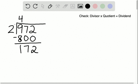 ⏩SOLVED:Divide and check by multiplying, (see Examples 3 and 4.)… | Numerade