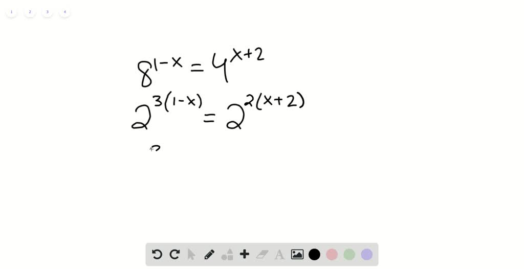 Solve each exponential equation by expressing eac…