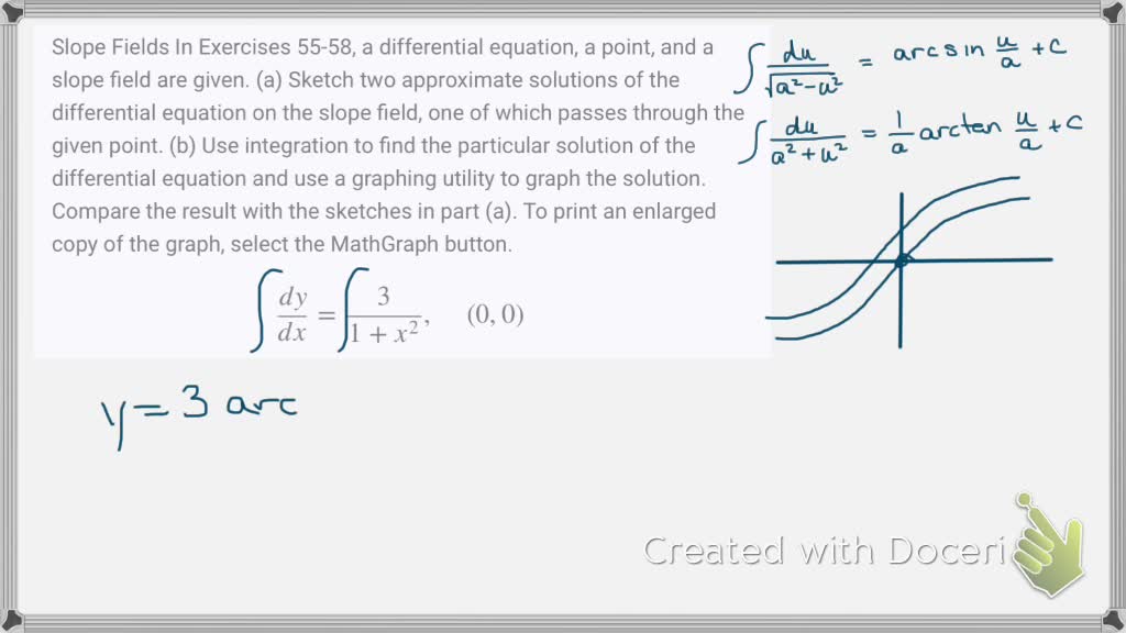 SOLVED:Slope Fields In Exercises 55-58, a differential equation, a ...