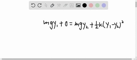 (II) A spring with k = 83 N/m hangs vertically next to a ruler. The end ...
