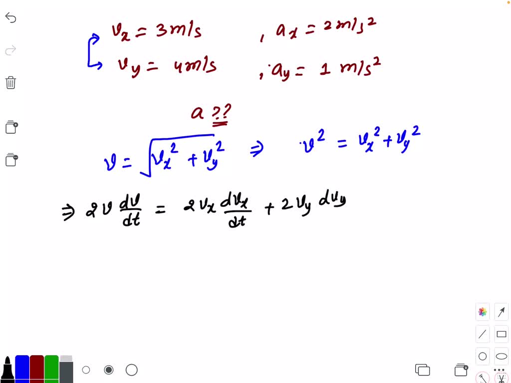 SOLVED:A particles is moving in x-y plane. At certain instant.of time, the components of its ...