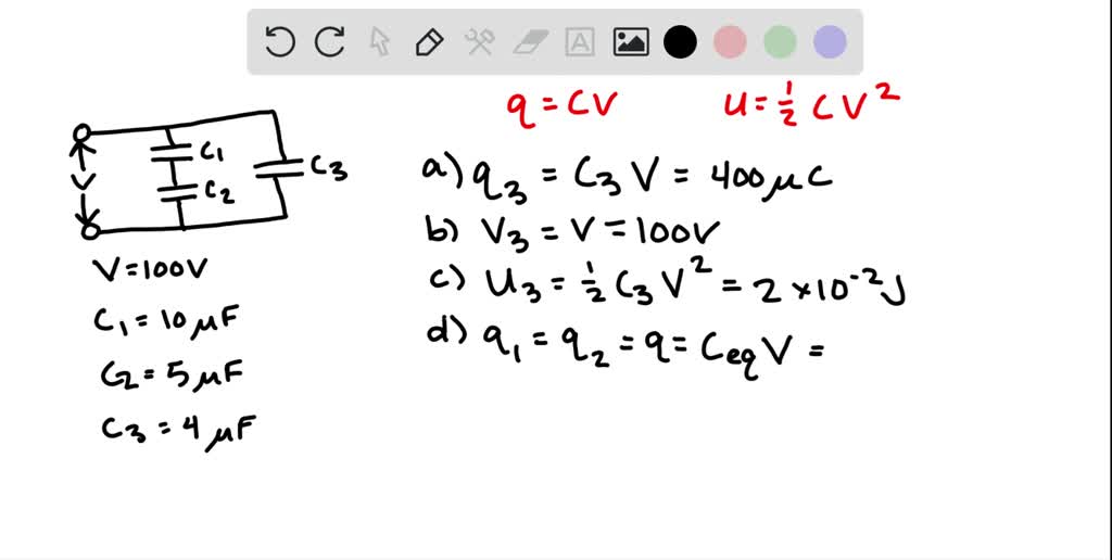 In Fig. 25-28, a potential difference V=100 V is applied across a ...