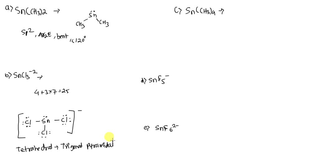SOLVED:Because both tin and carbon are members of Group 4A(14), they form structurally similar ...
