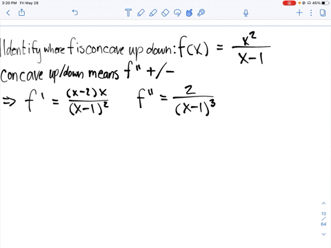 SOLVED:Determine where the graph of the function is concave upward and where it is concave ...