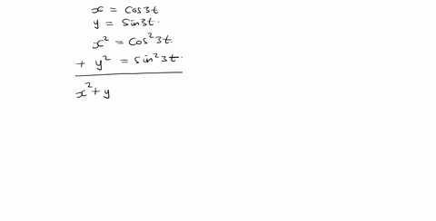 SOLVED:Describe the motion of a particle moving according to the parametric equations. Find the ...