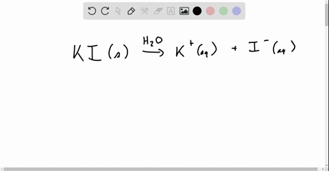 SOLVED:Describe the formation of an aqueous KI solution, when solid KI ...