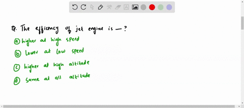 SOLVED:The efficiency of jet engine is (a) higher at high speed (b ...