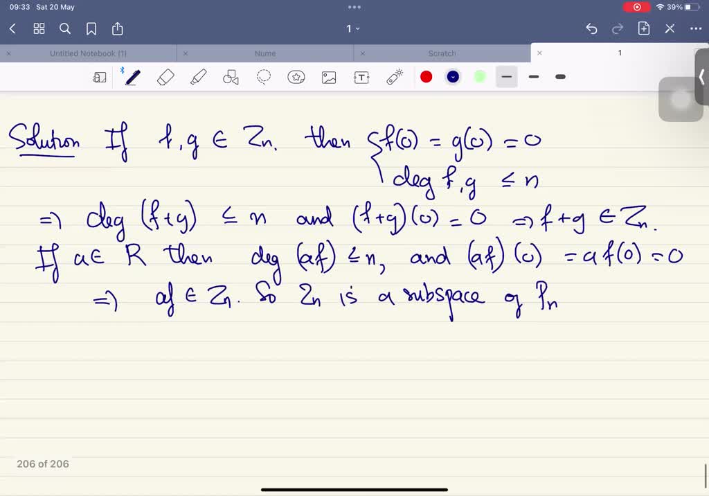 SOLVED:Let 𝐂n[X] be the 𝐂-vector space of dimensions n+1 of al1 complex polynomials of degree ...