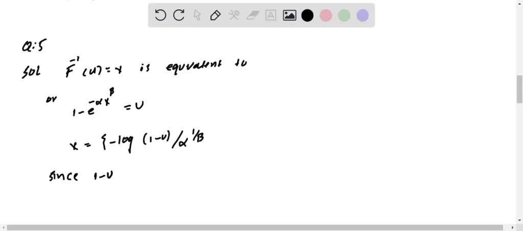 SOLVED:Use the inverse transform method to generate a random variable having distribution ...