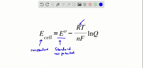 SOLVED:Identify all of the terms in the Nernst equation. What part of ...