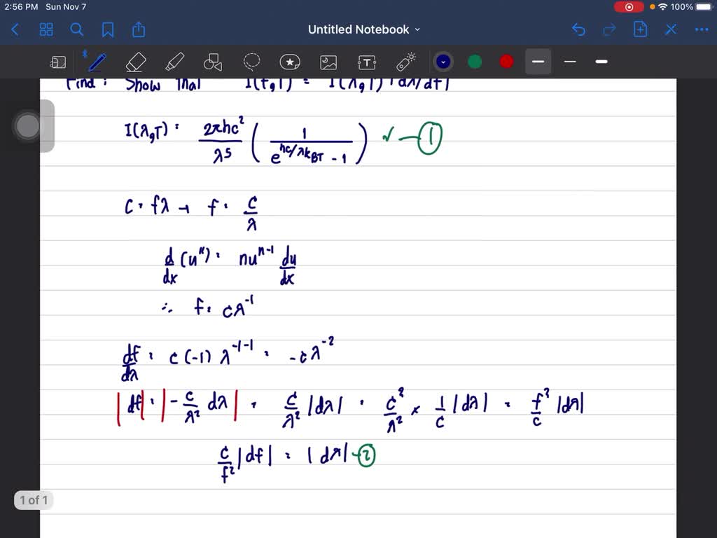 Solved For The Planck Function Iv T See Equation 5 86 What Is The