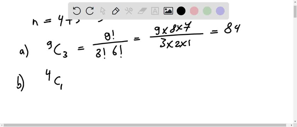 SOLVED: From a group of 4 men and 5 women, how many committees of size ...