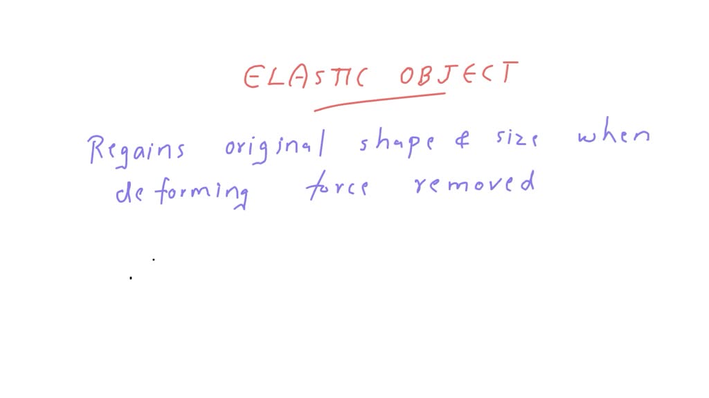 A stretched rubber band returns to its original dimensions when the ...