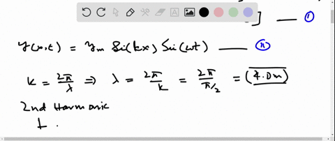 SOLVED:Second Harmonic A rope, under a tension of 200 N and fixed at ...