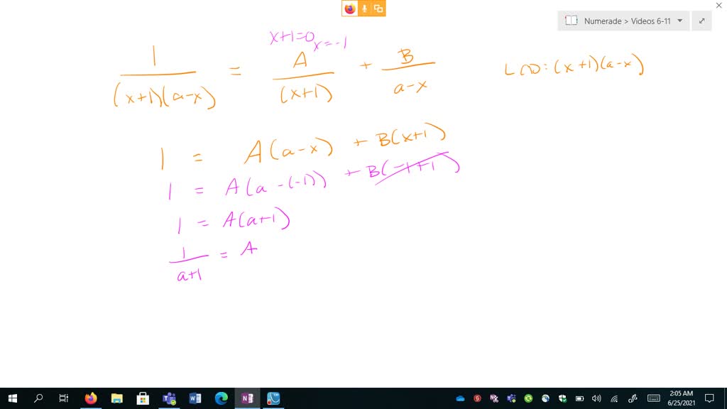 Solved Writing The Partial Fraction Decomposition Write The Partial