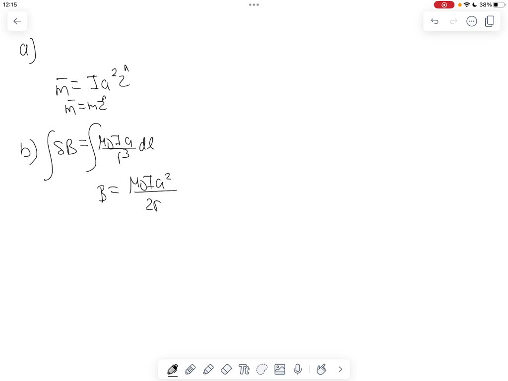 A circular loop of radius a is a distance D above a point magnetic ...