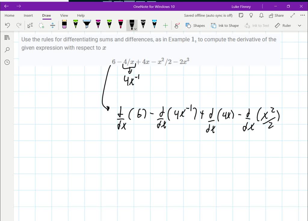 SOLVED:Use the rules for differentiating sums and differences, as in Example 1, to compute the ...