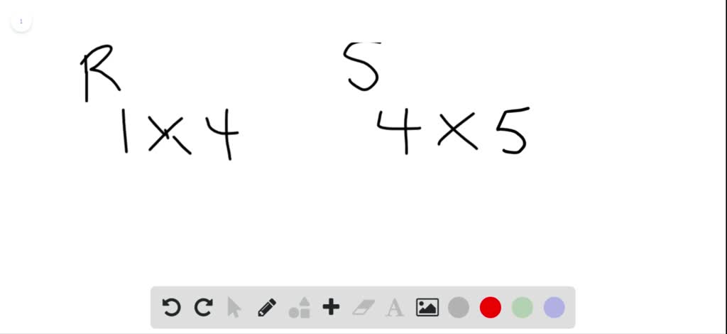 SOLVED:Determine whether each matrix product is defined. If so, state the dimensions of the ...