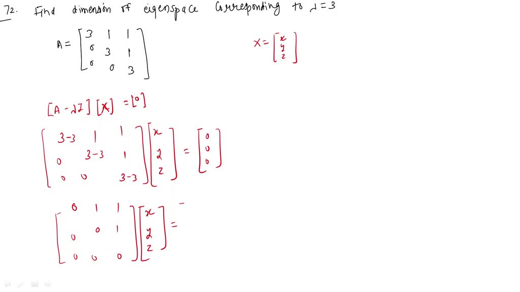 SOLVED:Use the method shown in Example 3 to find the eigenvalue(s) and corresponding eigenspace ...