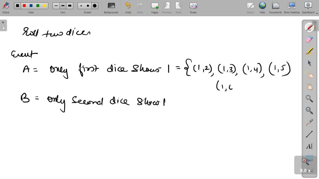 SOLVED:∇Describe an experiment in which two dice are rolled and ...