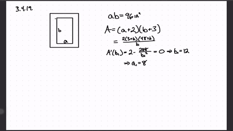 ⏩SOLVED:A rectangular page is to contain 96 square inches of print ...