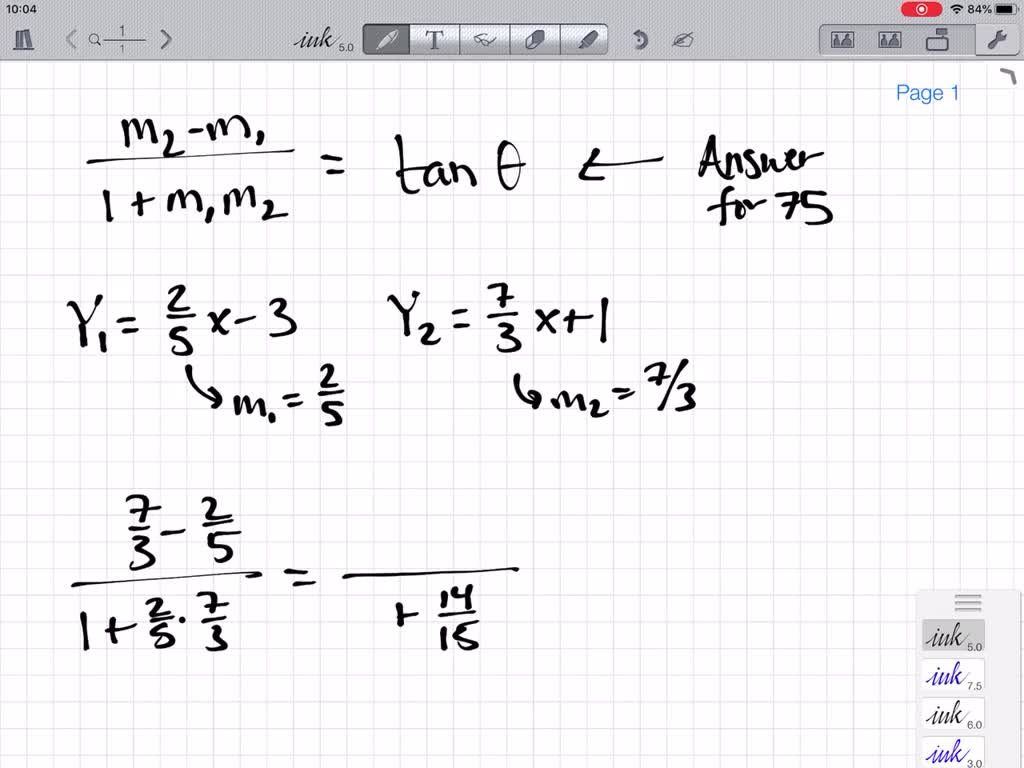 SOLVED Angle Of Intersection Use The Result Of Exercise 67 To Find The