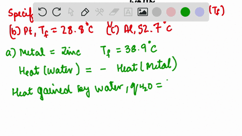 SOLVED:Calculate the final temperature that results when (a) a 12.6 g ...