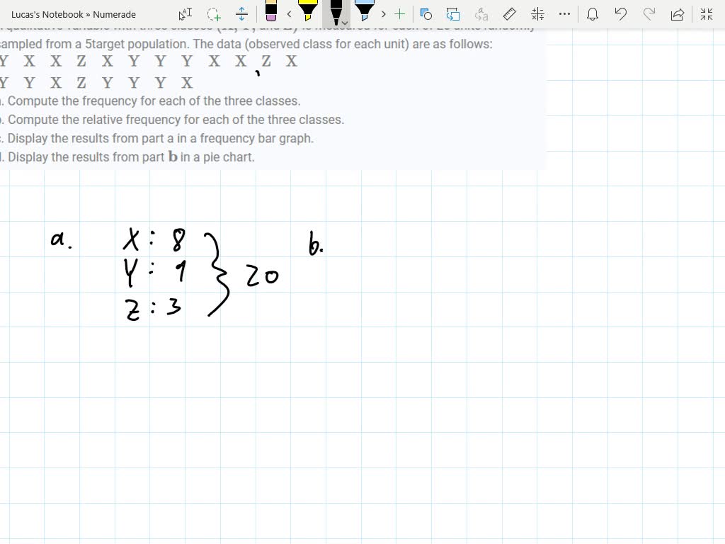 SOLVED:A qualitative variable is measured for 20 companies randomly sampled and the data are ...