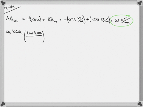SOLVED:Potassium perchlorate (KClO4) has a lattice energy of -599 kJ ...