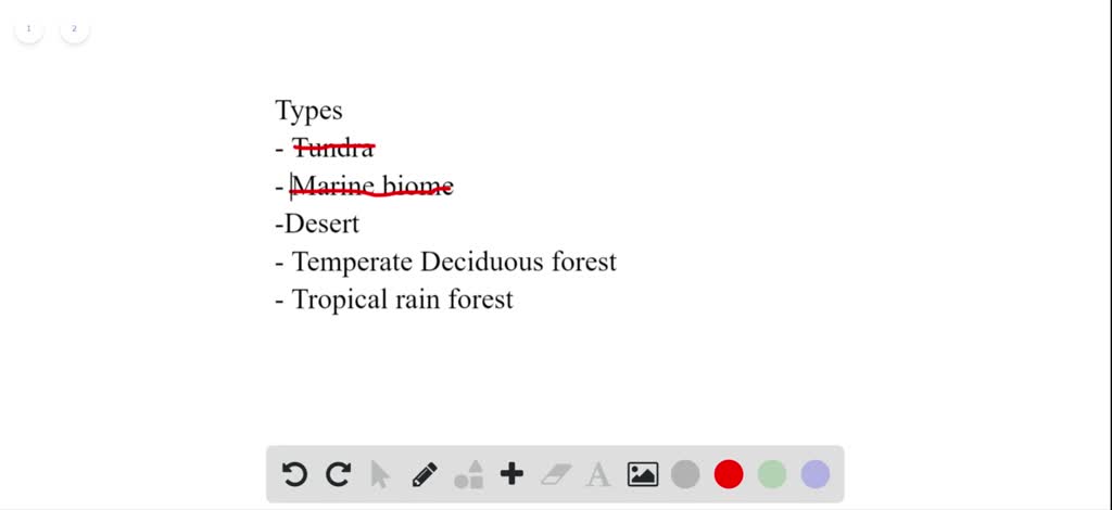 SOLVED:(A) Tundra (B) Marine biome (C) Desert (D) Temperate deciduous ...
