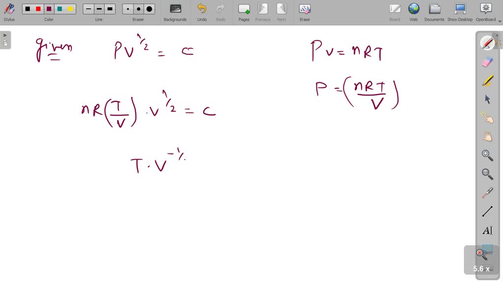 Volume versus temperature graph of two moles of helium gas is as shown ...
