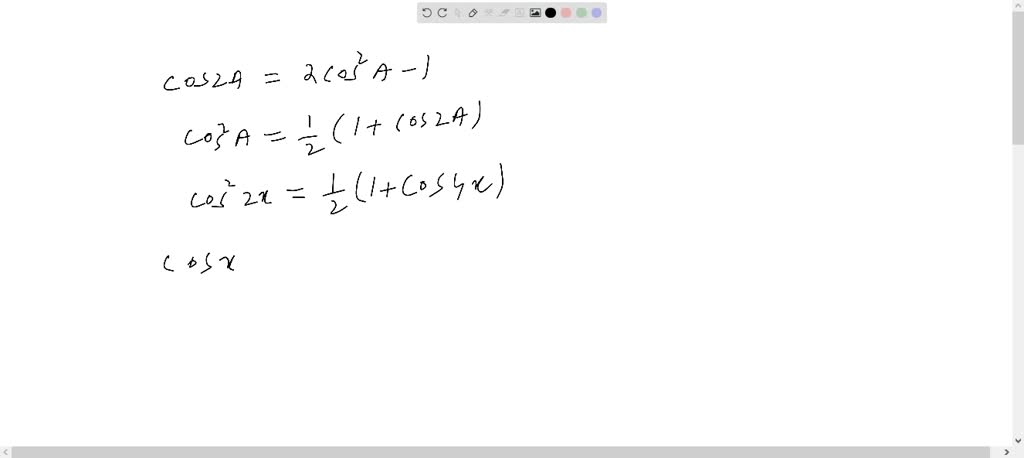 SOLVED:Produce a power series for cos^2 2 x as far as the term in x^6 ...