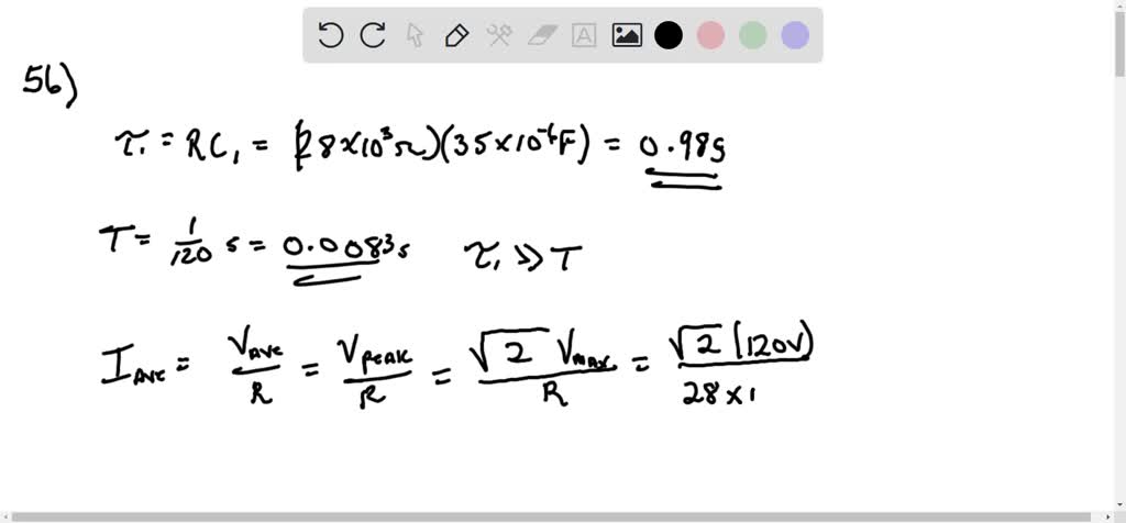 A 60 V peak full-wave rectified voltage is applied to a capacitor-input ...