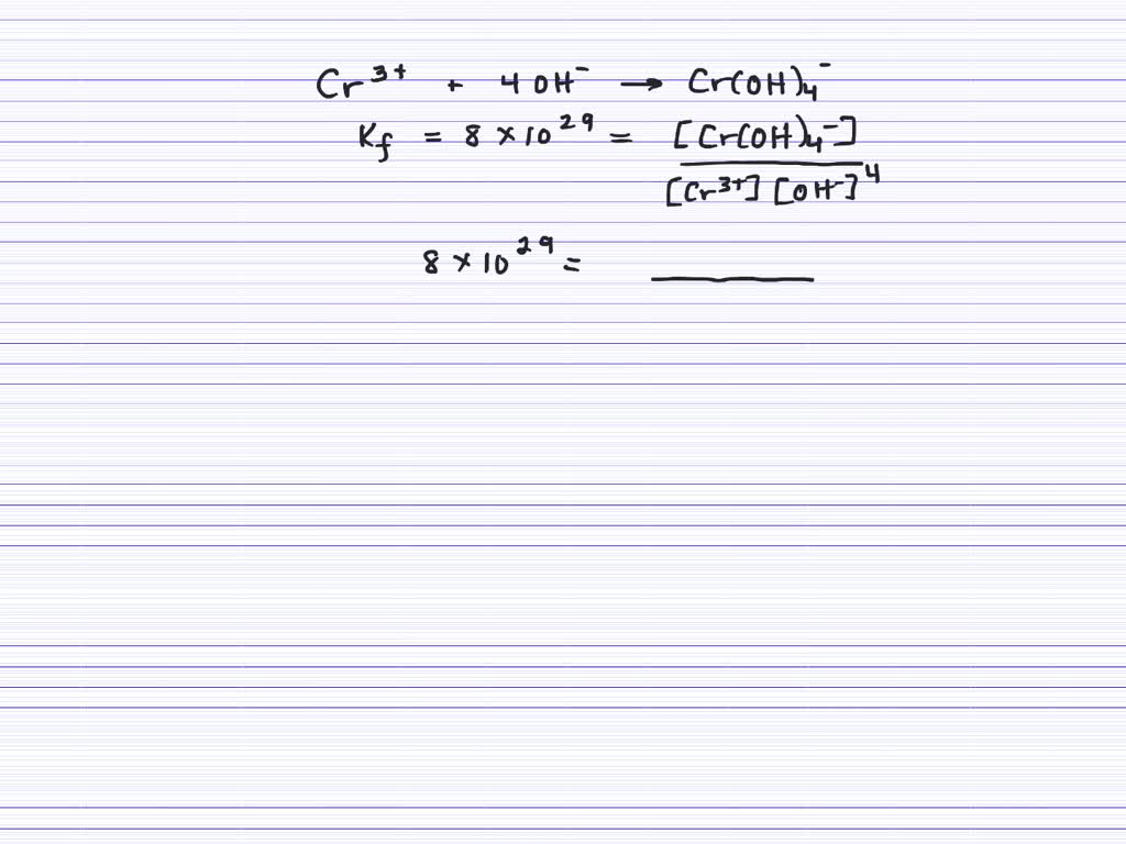 SOLVED:Cr^3+ is acidic by virtue of the hydrolysis reaction Cr^3++H2 O ...