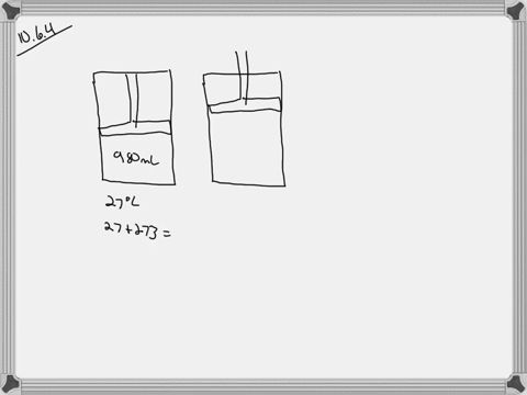 ⏩SOLVED:A gas sample in a cylinder has volume of 980 mL at a… | Numerade