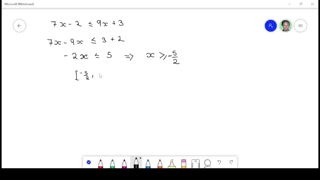 SOLVED:Express the solution set of the given inequality in interval notation and sketch its ...