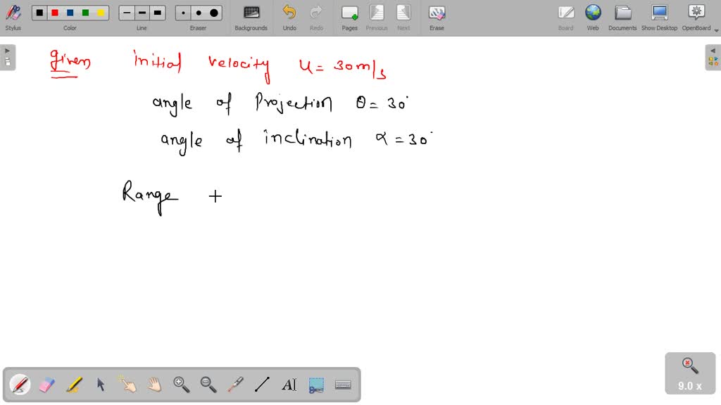 A body is projected up an inclined plane of inclination b at elevation ...