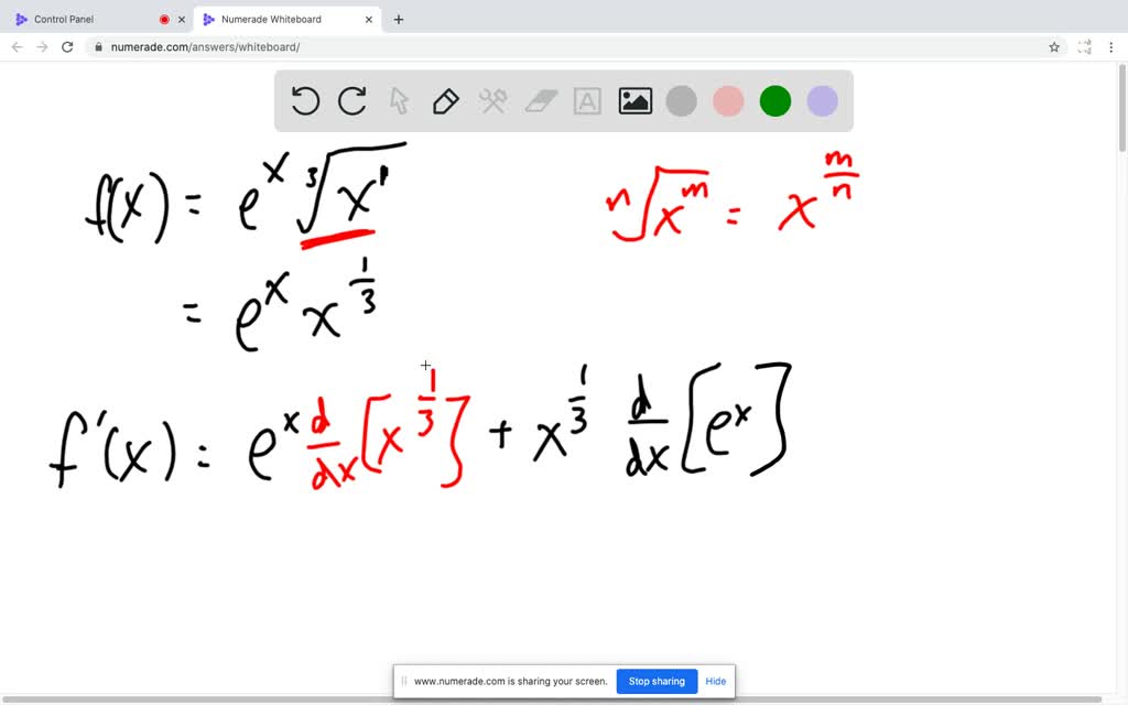 Derivatives Find and simplify the derivative of the following functions. f(x)=e^x √(x) | Numerade
