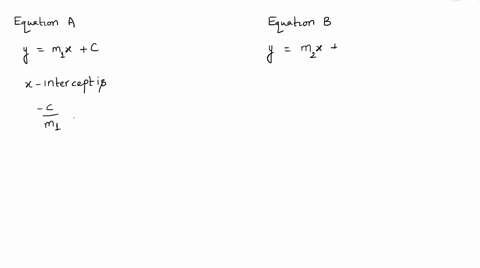 SOLVED:Suppose that two linear equations have the same y -intercept but ...