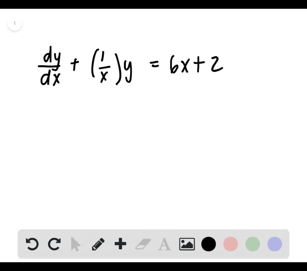 SOLVED In Exercises 7 14 Find The General Solution Of The First order
