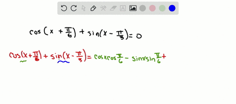 SOLVED:Prove the identity. cos(x+(π)/(6))+sin(x-(π)/(3))=0