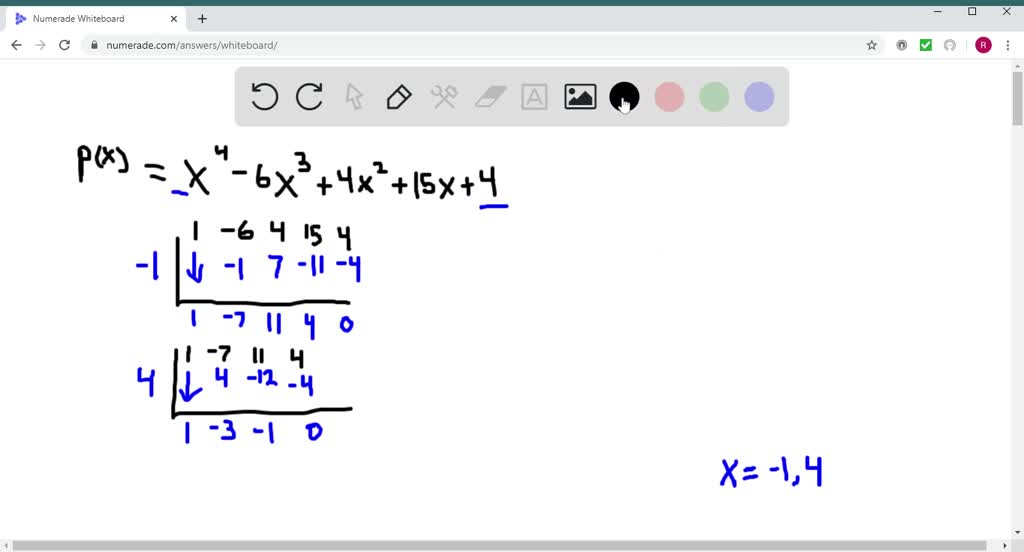 SOLVED Real Zeros Of A Polynomial Find All The Real Zeros Of The 