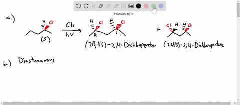 SOLVED:Consider the chlorination of (S) - 2 -chloropentane at C4. (a ...