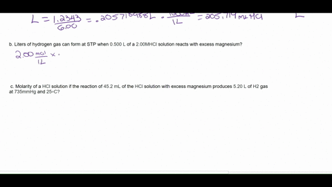 SOLVED: Responda lo siguiente para la reacción: Mg(s)+2 HCl(a c) MgCl2 ...